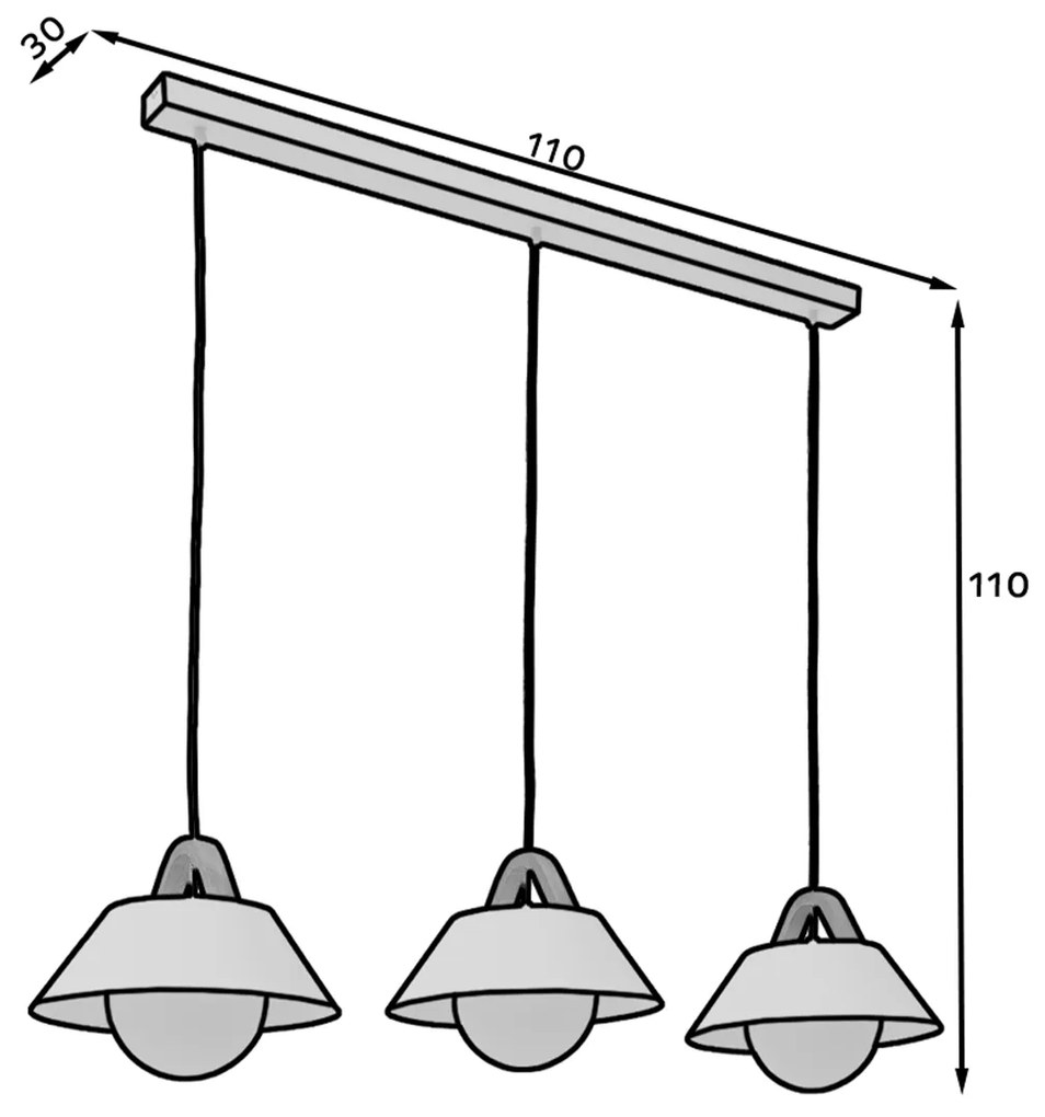 Eltap Moderní závěsné osvětlení Almitara 3 line, 110x110x30cm