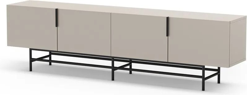 Krémový TV stolek 200x54,5 cm Eldia – Marckeric