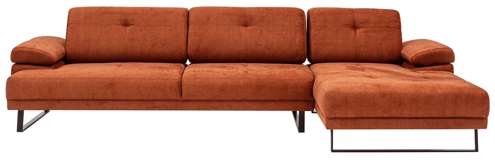 Hanah Home Čtyřmístná pohovka MUSTANG oranžová pravá 560ARE1216