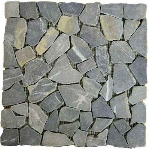 Obklad / dlažba, mozaika z přírodního kamene šedá, 1 m2