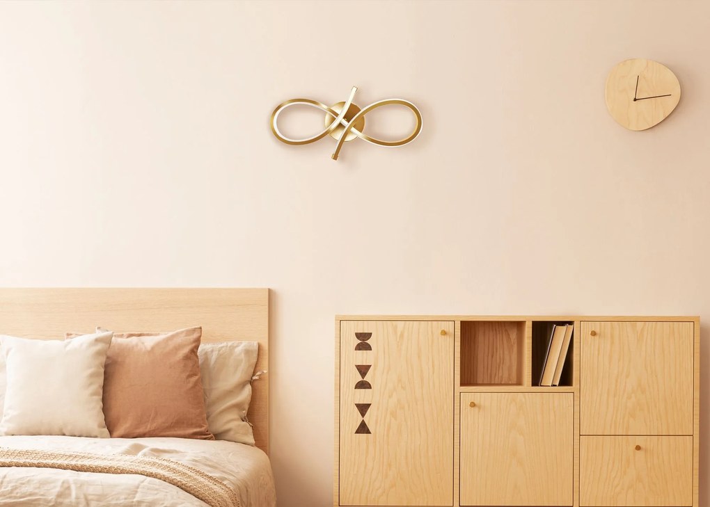 Toolight Toolight, LED nástěnné svítidlo 18W APP1051-W, zlatá, OSW-01067