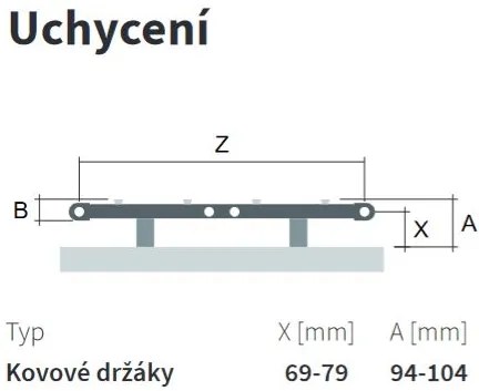 Isan Life 1775 x 600 mm koupelnový radiátor bílý
