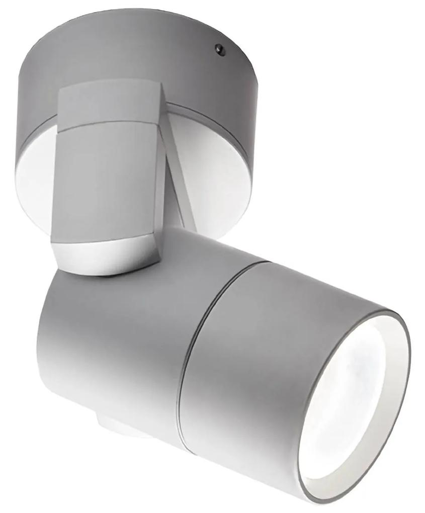 Venkovní nástěnné bodové světlo Skiros, IP55, šedá