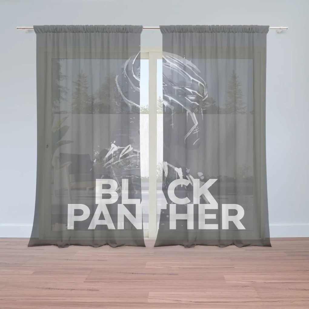 Sablio Záclony BLACK PANTHER Scrape: 2ks 150x250cm