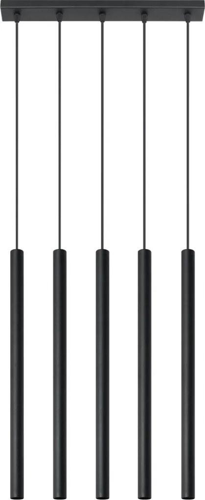 Sollux Lighting Závěsné svítidlo PASTELO 5 černé