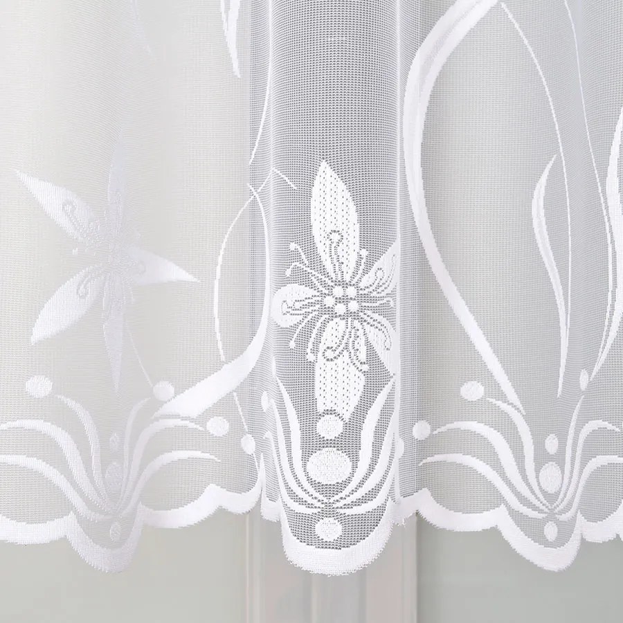 Dekorační oblouková krátká záclona na žabky JOLA bílá 330x160 cm MyBestHome