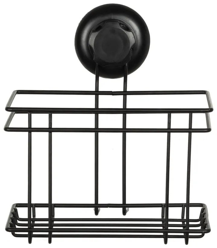 Černá samodržící nástěnná koupelnová polička Compactor Bestlock Black Utensils Holder