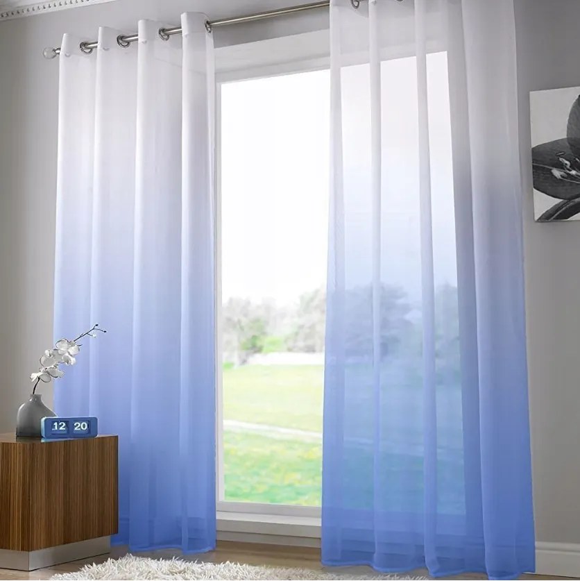 Deveri Hotový ombre závěs na kroužcích 150x250cm různé barvy Barva: Hnědá