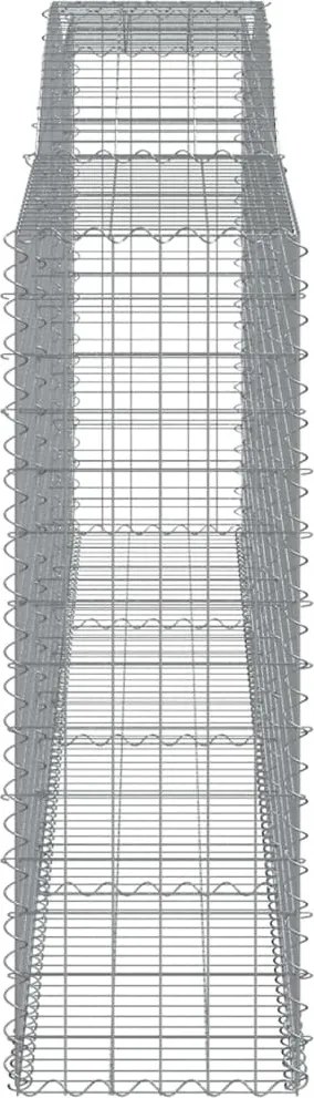 vidaXL Klenuté gabionové koše 25ks 400x50x140/160cm pozinkované železo [3147033]