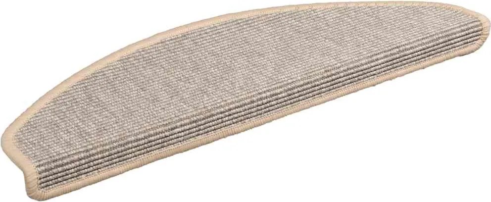 Schodové rohože 15 ks 65 x 21 x 4 cm stříbrné, půlkulaté, velké 326901