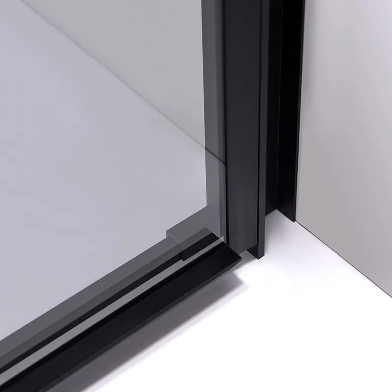 BPS-koupelny Posuvné sprchové dveře PD-NOB HYD-5172 110 cm černá/transparent pro instalaci do niky - bez vaničky