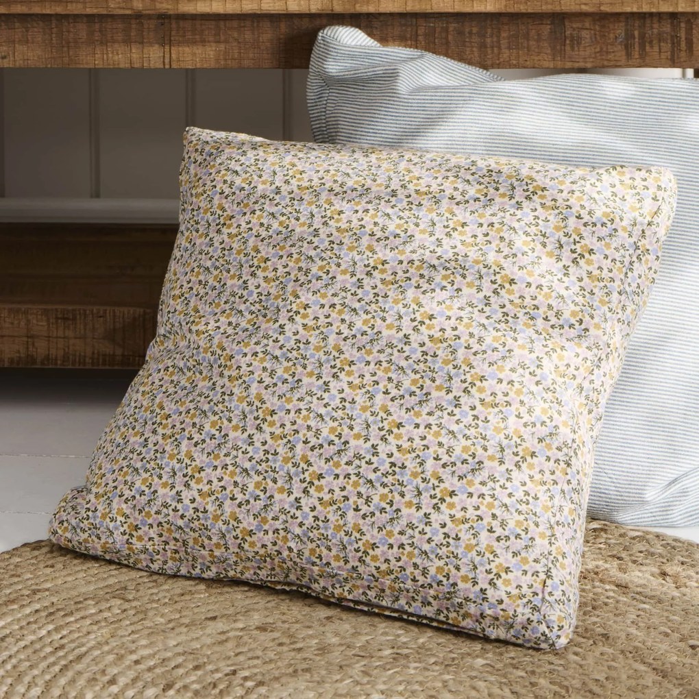 Ib Laursen Povlak na sedák Line Small Flowers 45 × 45 cm, multi barva, textil