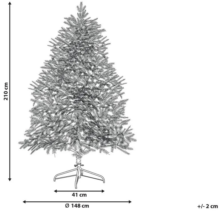 Vánoční stromek 210 cm Bresco (bílá). 1078215