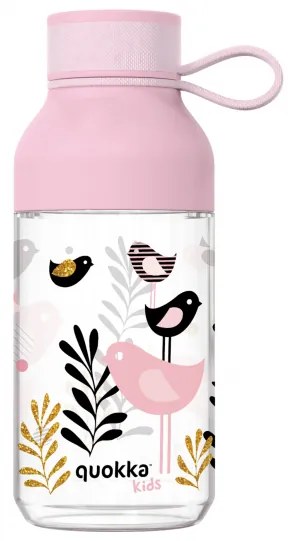 Quokka Plastová láhev Ice Kids s poutkem 430 ml Birds