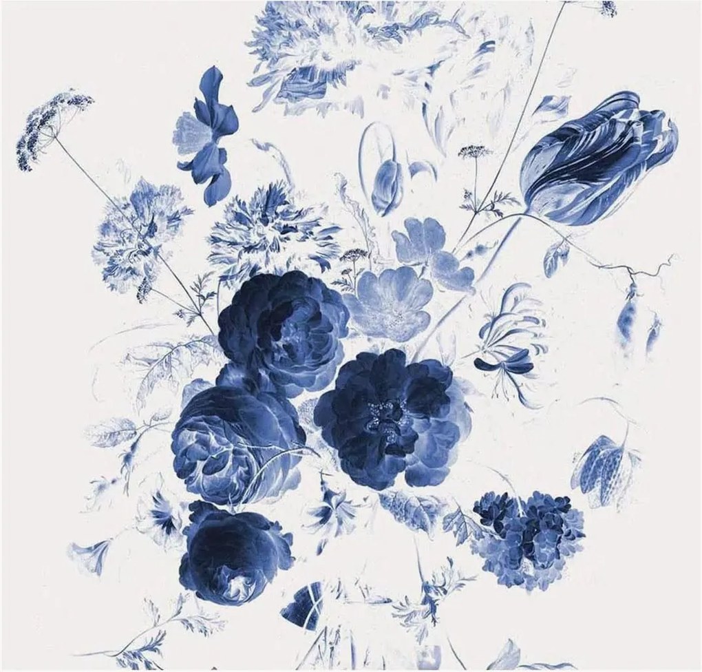 Tapeta Royal Blue Flowers I