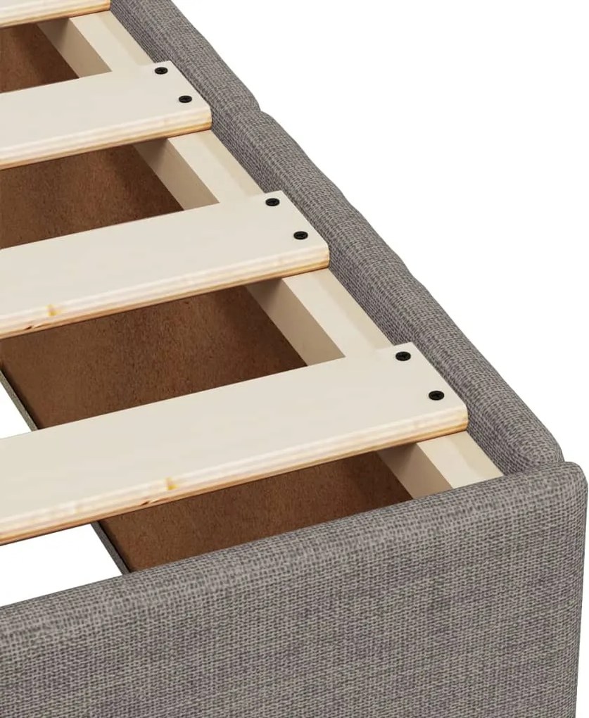 Rám postele bez matrace taupe 140 x 190 cm textil 3284836