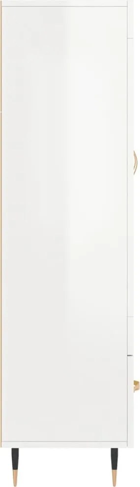 vidaXL Skříň highboard 69,5 x 31 x 115 cm kompozitní dřevo [828278] Barva: bílá s vysokým leskem