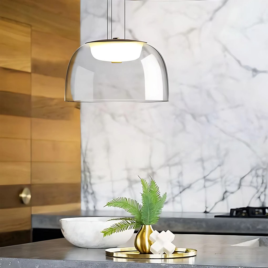 Závěsný LED lustr APP1690-1PC B čirý/neutrální bílá