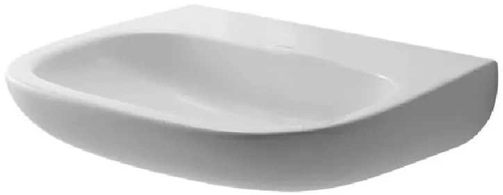 Duravit D-Code - Umyvadlo Med, 550x430 mm, bez otvoru pro baterii, alpská bílá 23115500702