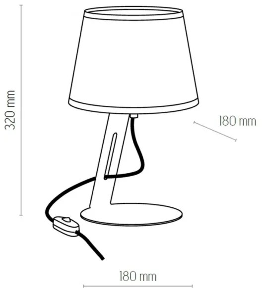 Stolní lampa GRACIA 1xE27/60W/230V bílá