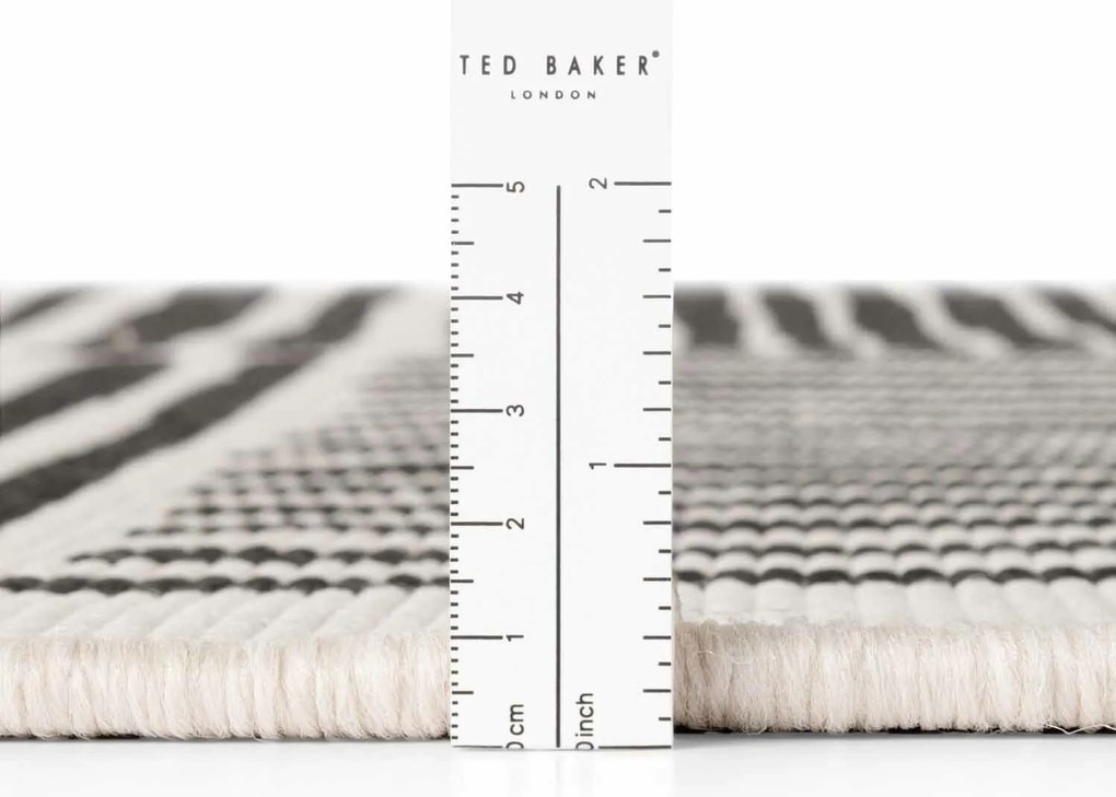 Ted Baker, Kusový koberec Ted Baker Haringey 106390 Black White kruh, 200x200, černobílá, chodba / předsíň