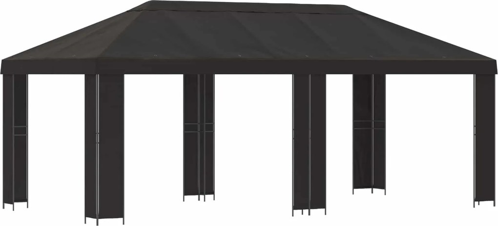 Zahradní altán 6 x 3 m Antracitová Polyester a ocel 190 gsm 3376009