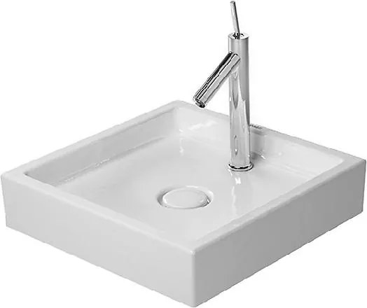 Duravit Starck 1 - Umyvadlová mísa 47x47 cm, bez přepadu, bez otvoru pro baterii, bílá 0387470028