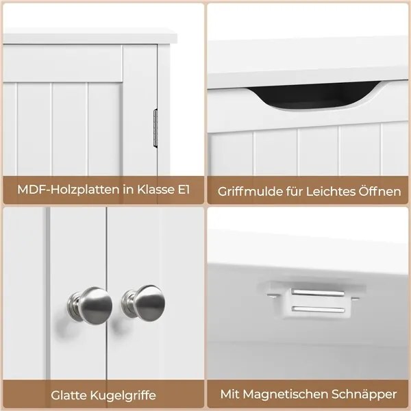 Koupelnová skříňka Yaheetech – bílá (266634004746)
