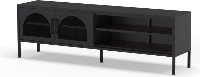 Černý TV stolek 160x50 cm Diora – Marckeric