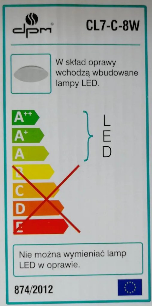 Stropní LED svítidlo, IP20, 8W, 560lm, 4000K, bílé