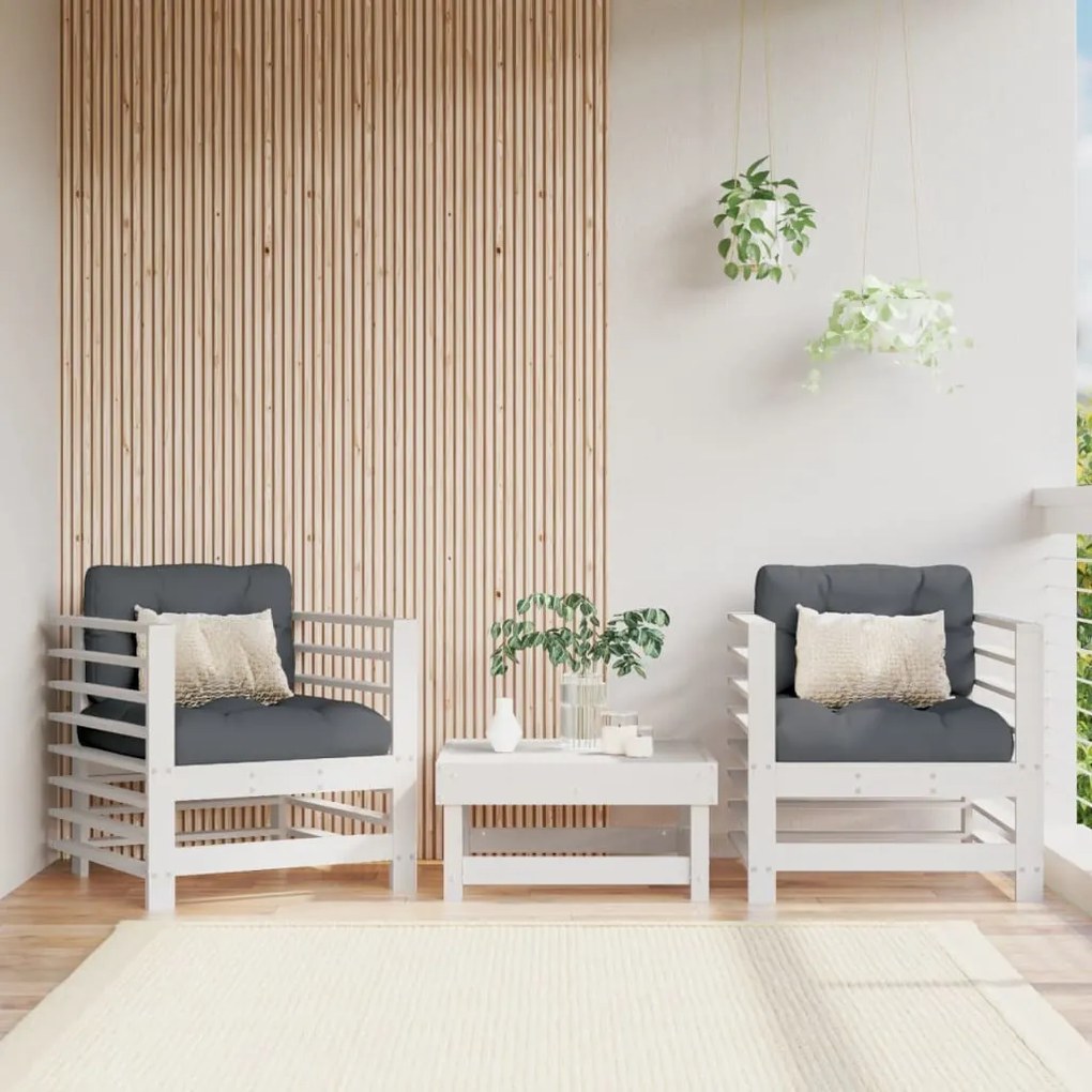 vidaXL Zahradní židle s poduškami 2 ks masivní borové dřevo [825675] Barva: Hnědá