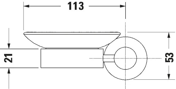 Duravit 99174600 - Nástěnná mýdlenka D-CODE levá matná černá