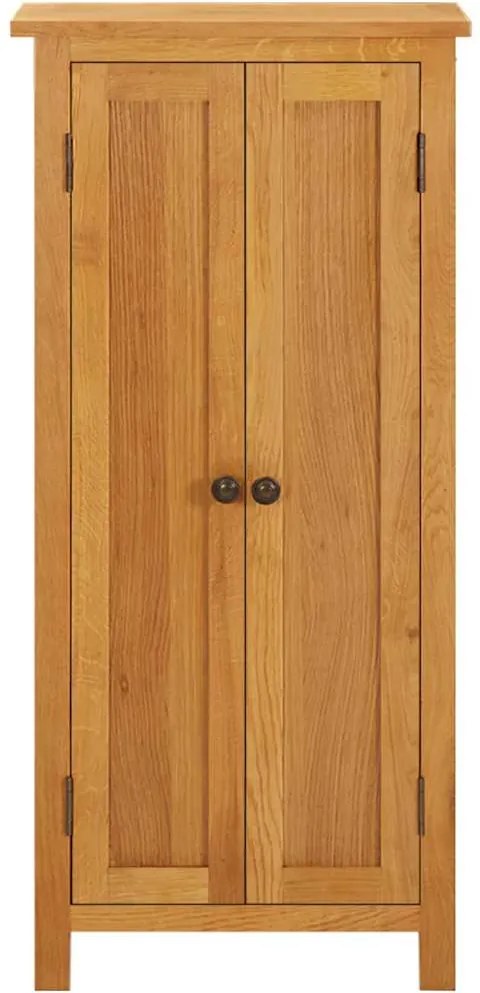 Úložná skříňka 50 x 22 x 110 cm masivní dubové dřevo 329926