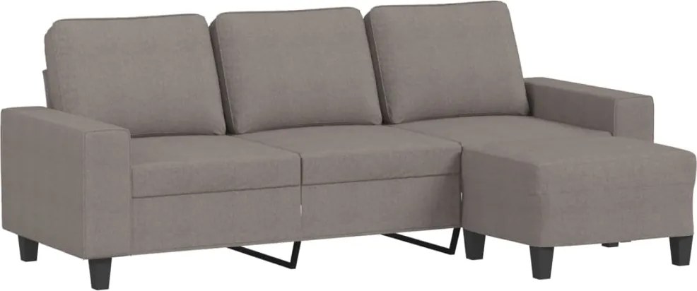 3místná pohovka s podnožkou taupe 180 cm textil 3201158