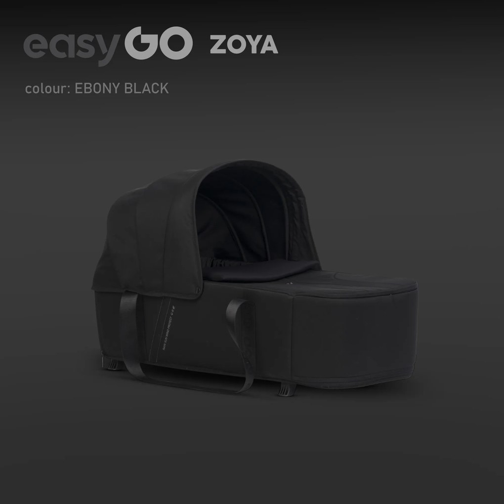 Kombinovaný kočárek EasyGo Zoya 2v1 Ebony Black