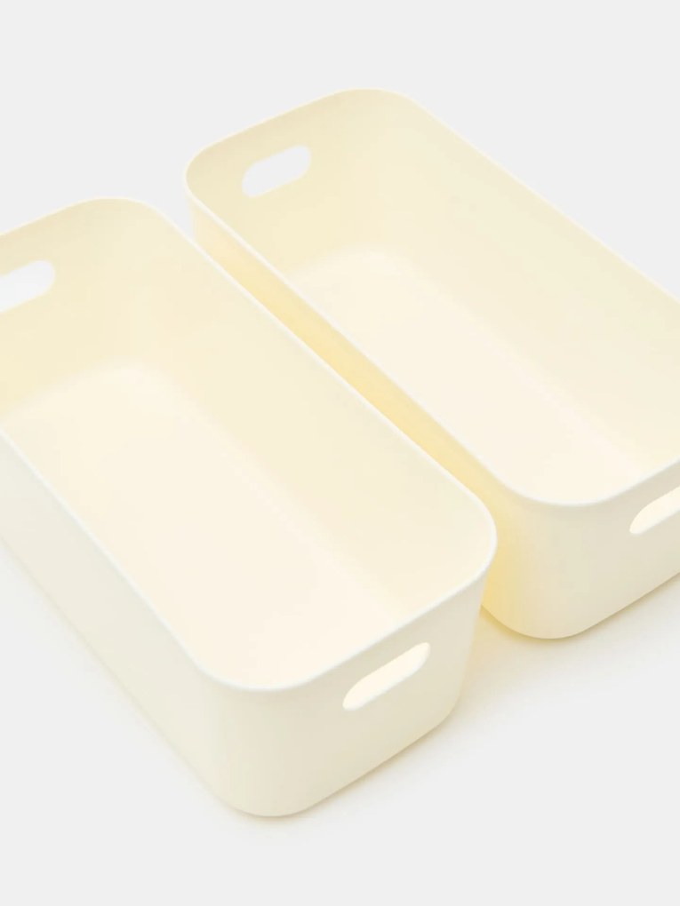 Sinsay - Sada úložných nádob 2 pack - krémová