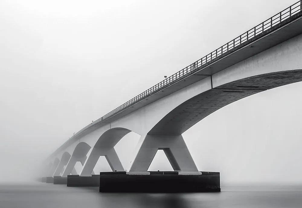 Postershop Fototapeta: Most (odstíny šedé) - 368x254 cm