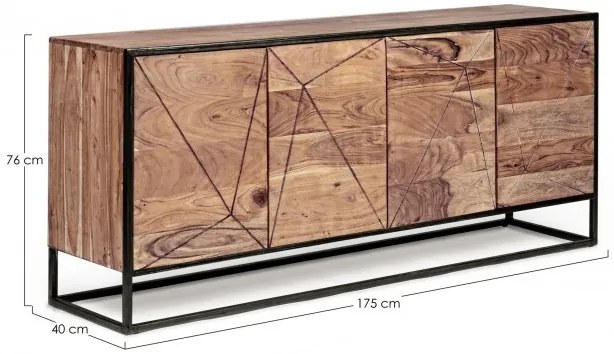 BIZZOTTO dřevěná komoda EGON 175X76 cm 0746610