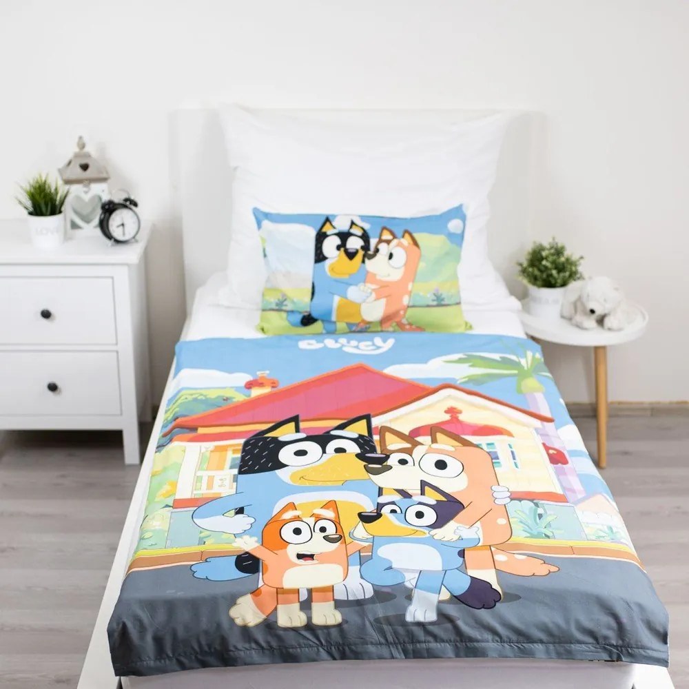 Bavlněné dětské povlečení do postýlky 100x135 cm Bluey – Jerry Fabrics