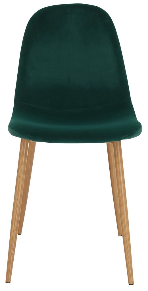 Kondela Židle, smaragdová Velvet látka / buk, LEGA