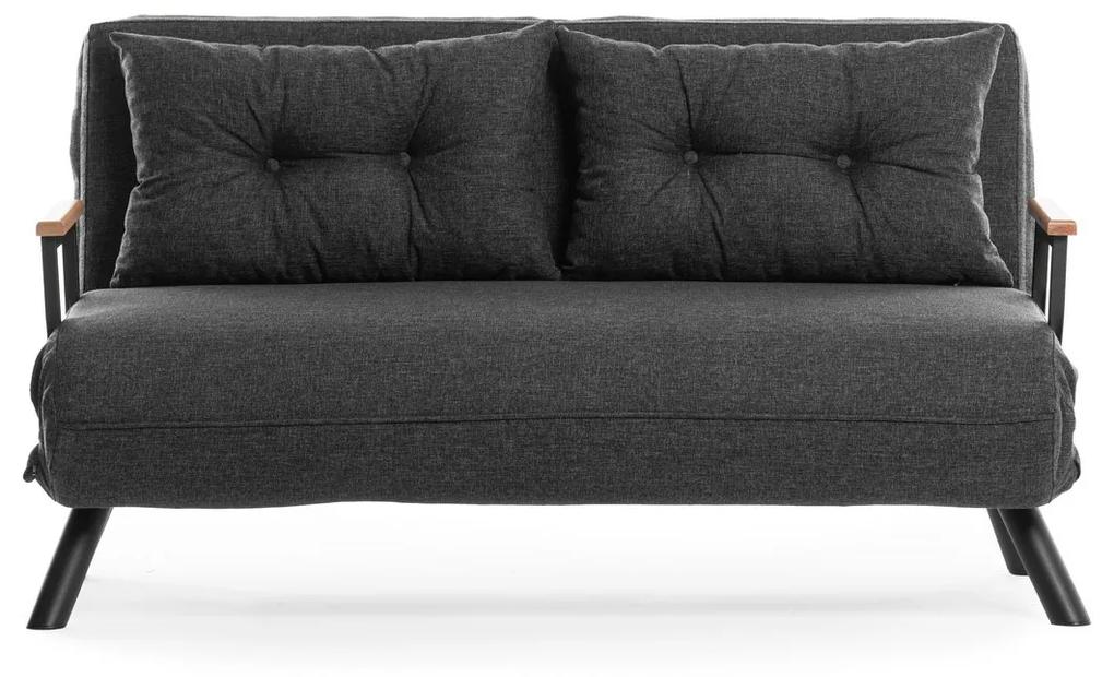 Atelier del Sofa 2-místná pohovka Sando 2-Seater - Dark Grey, Tmavá Šedá