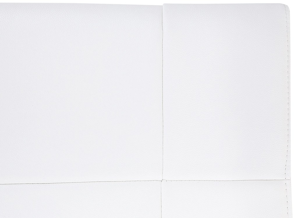 Bílá kožená postel 180x200 cm VICHY Beliani
