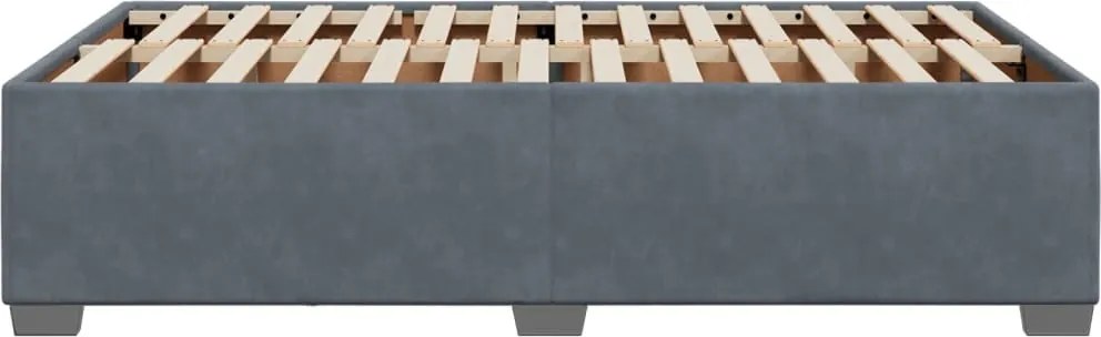 Rám postele bez matrace tmavě šedá 120 x 200 cm samet 3284626