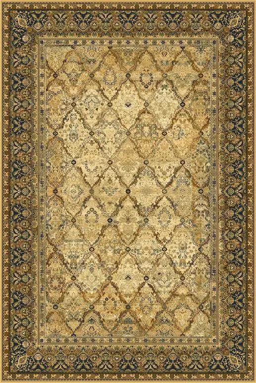 Kusový koberec vlněný Dywilan Superior Grenada Koniak béžový Rozměr: 235x350 cm