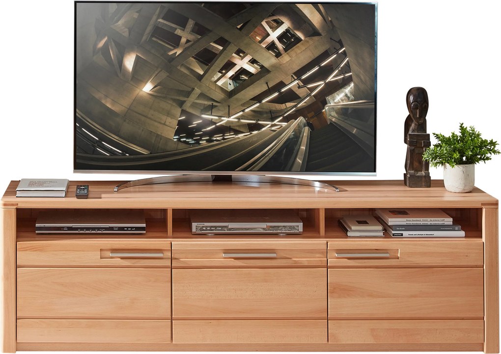 XXXLutz KOMODA POD TELEVIZI, jádrový buk, jádrový buk, 190/58/45 cm Carryhome - Komody z masivu - 002737041508