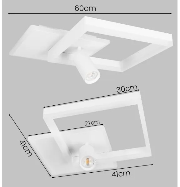 LED Stropní svítidlo LED/38W/230V + 1xGU10/30W bílá