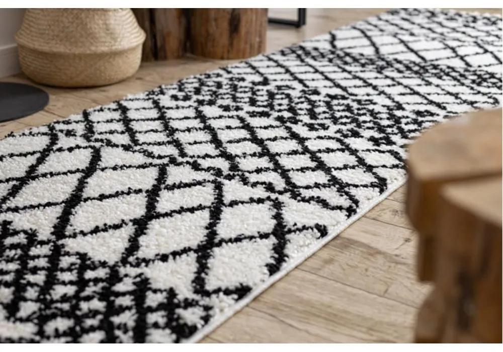 Kusový koberec Shaggy Safi bílý atyp 60x250cm