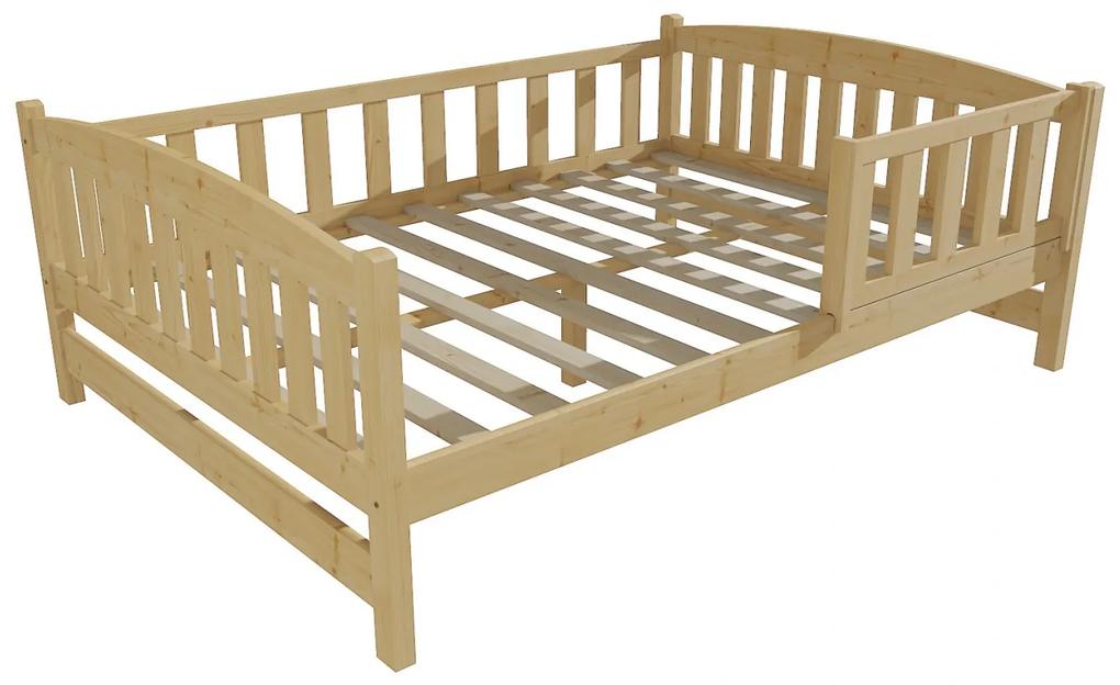 Dětská postel DP 002 XL se zábranou (Barva dřeva: bezbarvý lak, Rozměr: 160 x 200 cm)