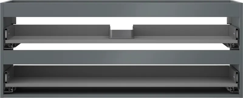 Mexen Box-A, závěsná skříňka 120 cm, 2 zásuvky, grafitová matná, 91AX0-1200-470-2-66