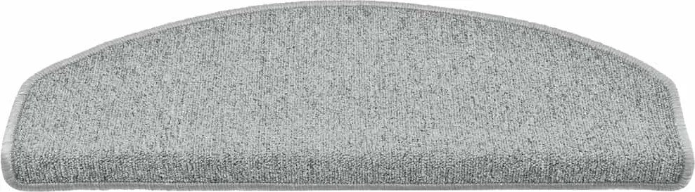 Schodové rohože 15 ks 65 x 24 x 4 cm světle šedé, půlkulaté, velké 322371